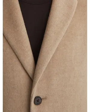 REISS Knight Epsom Wool Blend Coat - Oatmeal