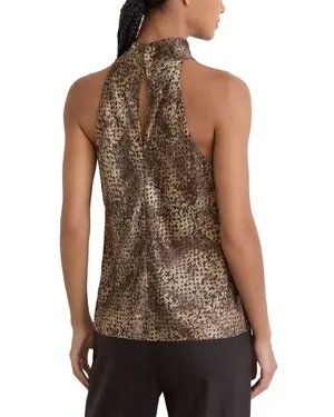 REISS Krissy Silk Cowl Neck Sleeveless Top