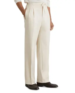 REISS Arden Relaxed Drawstring Trousers - Ecru