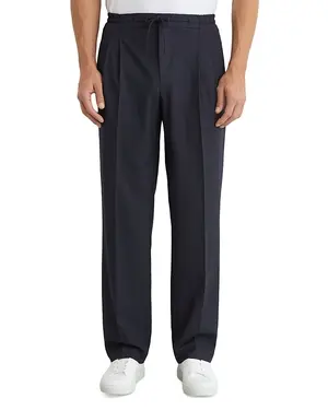 REISS Arden Relaxed Drawstring Trousers - Navy