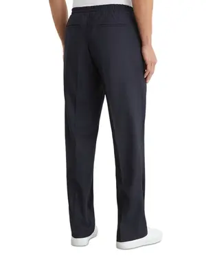 REISS Arden Relaxed Drawstring Trousers - Navy