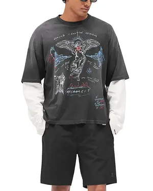 REPRESENT Heavier Than Heavens Cotton & Hemp Logo Graphic T-shirt - Black