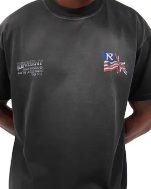 REPRESENT Eagle Flag Cotton Logo Graphic Crewneck T-shirt