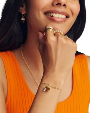Kendra Scott Tiger's Eye Acorn Slider Bracelet