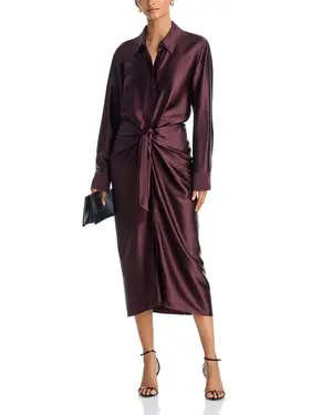 A.L.C. Mila Silk Blend Shirt Dress