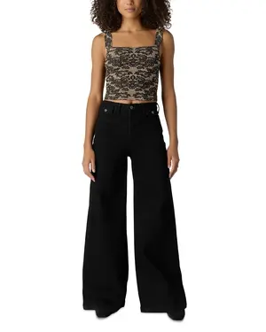 Free People Lace Up Square Neck Tank