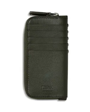 Zegna Secondskin Glazed Leather Card Case