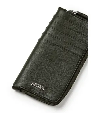 Zegna Secondskin Glazed Leather Card Case