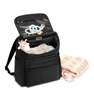 AWAY Featherlight Diaper Backpack - Jet Black