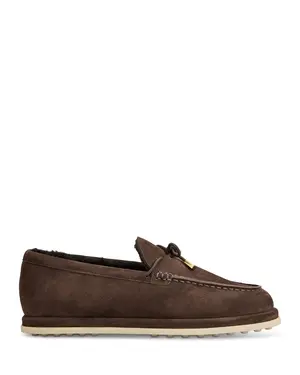 TOD'S Suede Shearling Lined Loafers