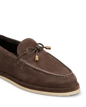 TOD'S Suede Shearling Lined Loafers
