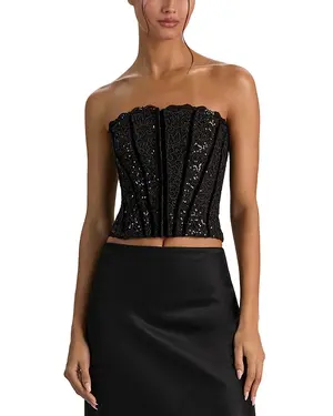 Alice + Olivia Cosette Strapless Corset Top