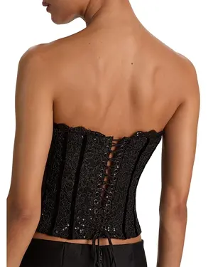 Alice + Olivia Cosette Strapless Corset Top