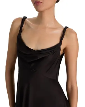 Alice + Olivia Monique Twist Strap Mini Dress