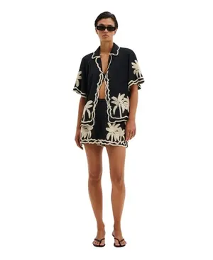 MALINA Fenya Embroidered Shorts