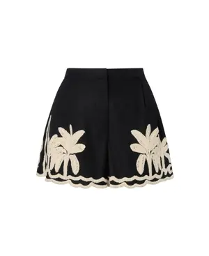 MALINA Fenya Embroidered Shorts