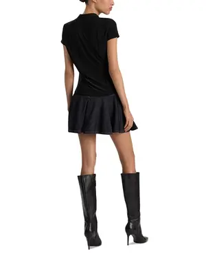 Alice + Olivia Freya Fitted Cap Sleeve Shirt