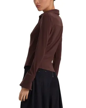 Alice + Olivia Freya Fitted Long Sleeve Shirt