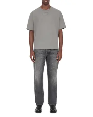 ALLSAINTS Raphy Cotton Jacks Place Logo Crewneck T-shirt - Fossil Grey