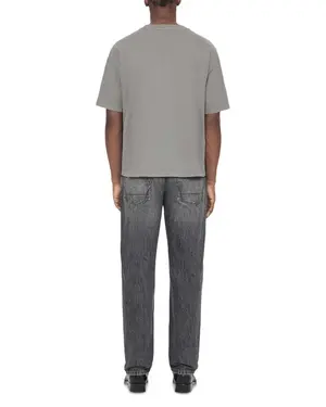 ALLSAINTS Raphy Cotton Jacks Place Logo Crewneck T-shirt - Fossil Grey