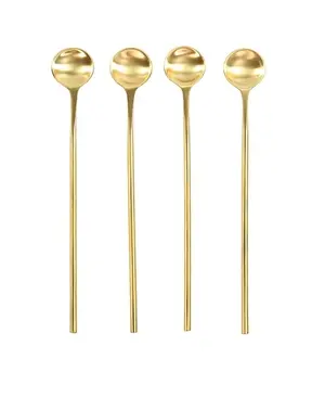 BE HOME Luxe Thin Long Spoons, Set Of 4 - Gold