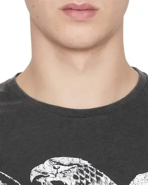 ALLSAINTS Eagle Emblem Cotton Crewneck Logo T-shirt