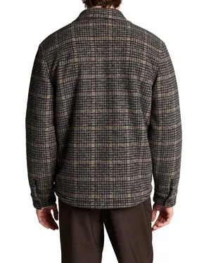 Vince Sherpa Lined Check Shirt Jacket