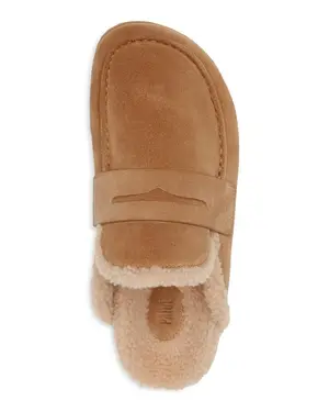 Paige Wynn Suede Shearling Lined Mules