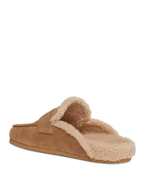 Paige Wynn Suede Shearling Lined Mules
