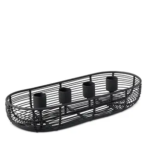 VILLEROY & BOCH Christmas Chic Oval Advent Wreath Candle Holder - Black