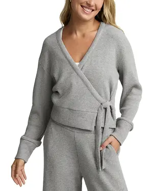Beyond Yoga Rest Day Waffle Wrap Sweater