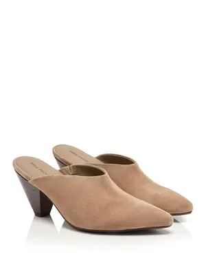 Free People Stellar Leather Mules - Faded Sadd
