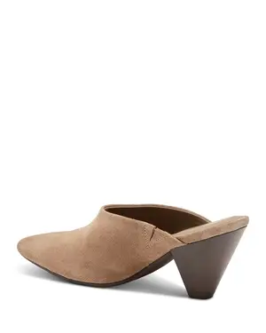Free People Stellar Leather Mules - Faded Sadd