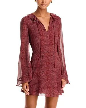 Paige Elspeth Silk Mini Dress