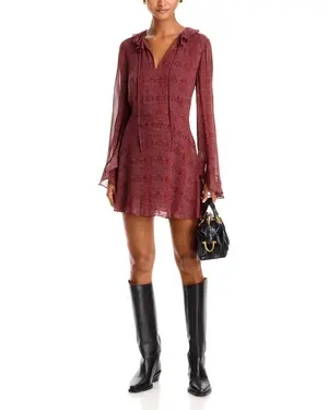 Paige Elspeth Silk Mini Dress