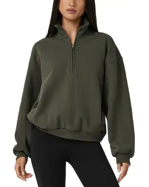 Vuori Restore Oversized Half Zip Sweatshirt Army