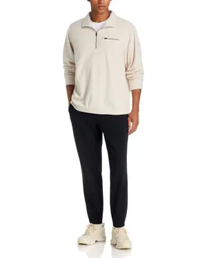 Vuori Aspen Stand Collar Quarter Zip Sweater - Bone