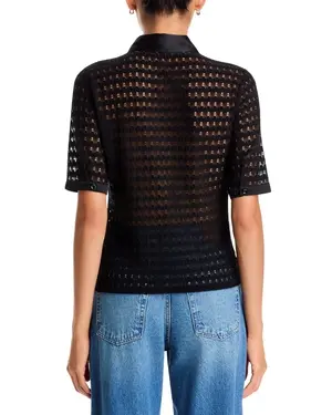 FRAME The Short Sleeve Bubble Stitch Shirt