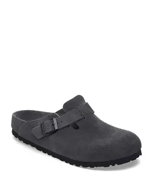 BIRKENSTOCK Boston Exquisite Clog Flats - Charcoal