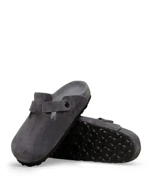 BIRKENSTOCK Boston Exquisite Clog Flats - Charcoal