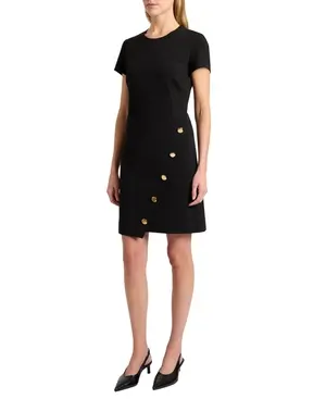 Santorelli Loni Short Sleeve A-line Dress In Soft Punto Milano