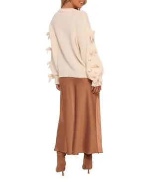 PETAL AND PUP Lover Tie Sleeve Knit Sweater