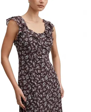 EVER NEW Paige Ruffle Midi Dress
