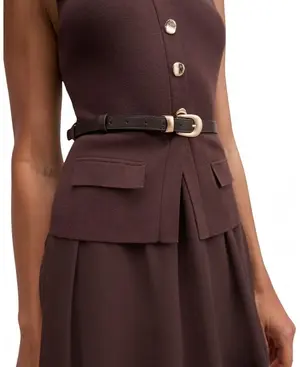 EVER NEW Belle Woven Mix Mini Dress