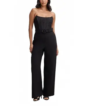EVER NEW Ivy Strapless Lace Jumpsuit