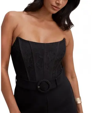 EVER NEW Ivy Strapless Lace Jumpsuit