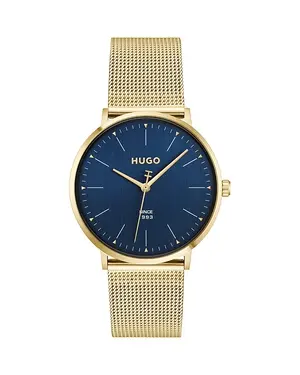 Hugo Boss Style Watch, 40mm - Blue/gold
