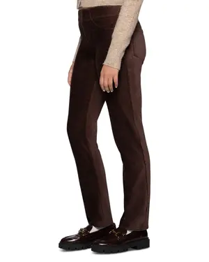 Hue Classic Corduroy Soft Stretch Knit Leggings - Coffee