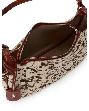 Polo Ralph Lauren Polo Play Calf Hair Shoulder Bag - Spotted Brown