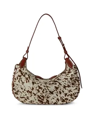 Polo Ralph Lauren Polo Play Calf Hair Shoulder Bag - Spotted Brown